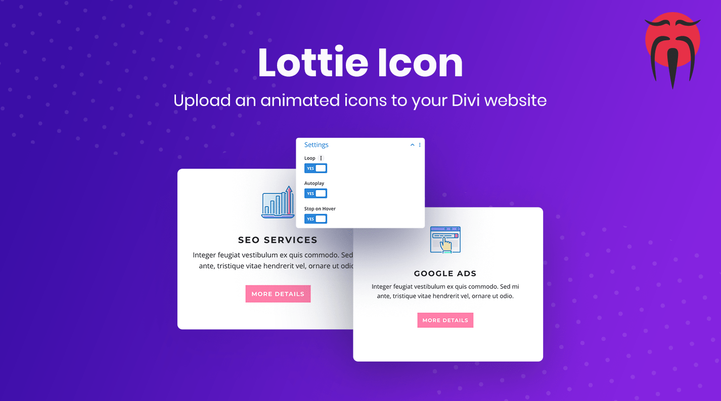 Lottie Icon Demo - The Best Modules for Divi
