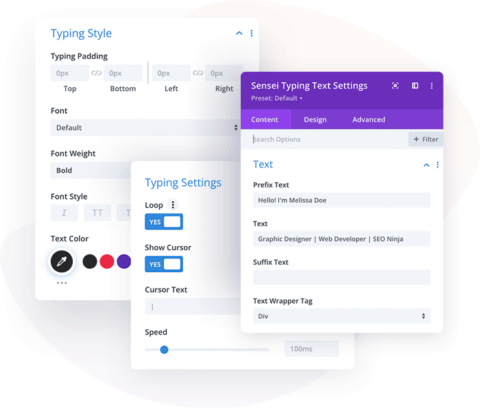 Typing Text Demo - The Best Modules for Divi